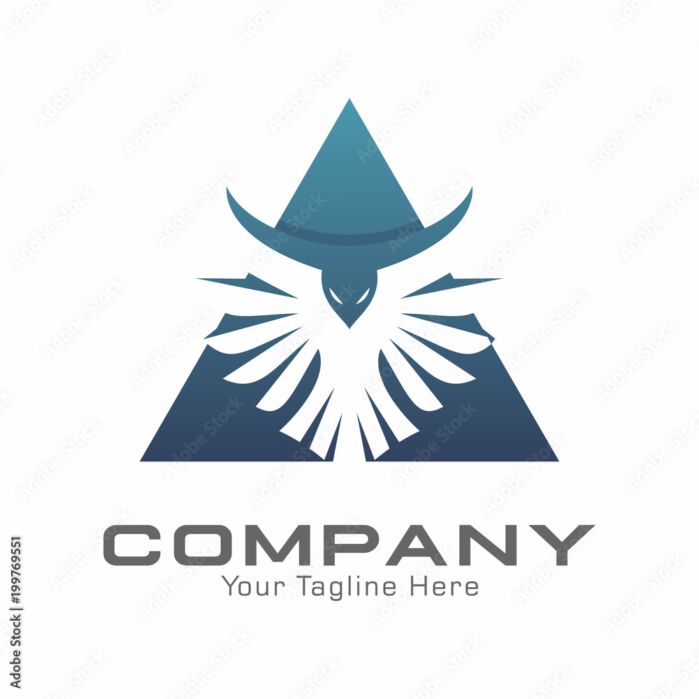 Eagle and Triangle Logo Vector Template Stock Vector | Adobe Stock