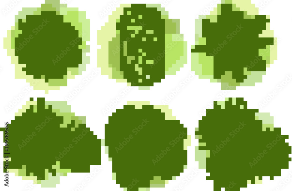 Trees top view for landscape vector illustration. Stock Vector | Adobe ...