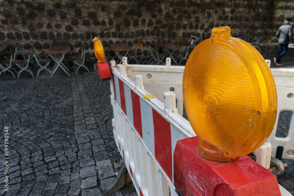 Warning Signs Work In Progress Sidewalk Under Construction Danger Alert ...