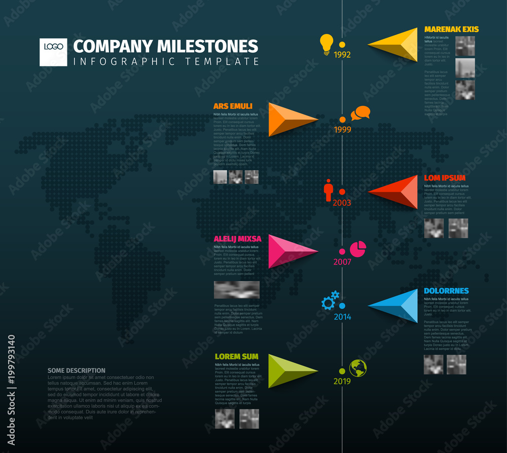 Vector Infographic Company History Timeline Template Stock Vector ...