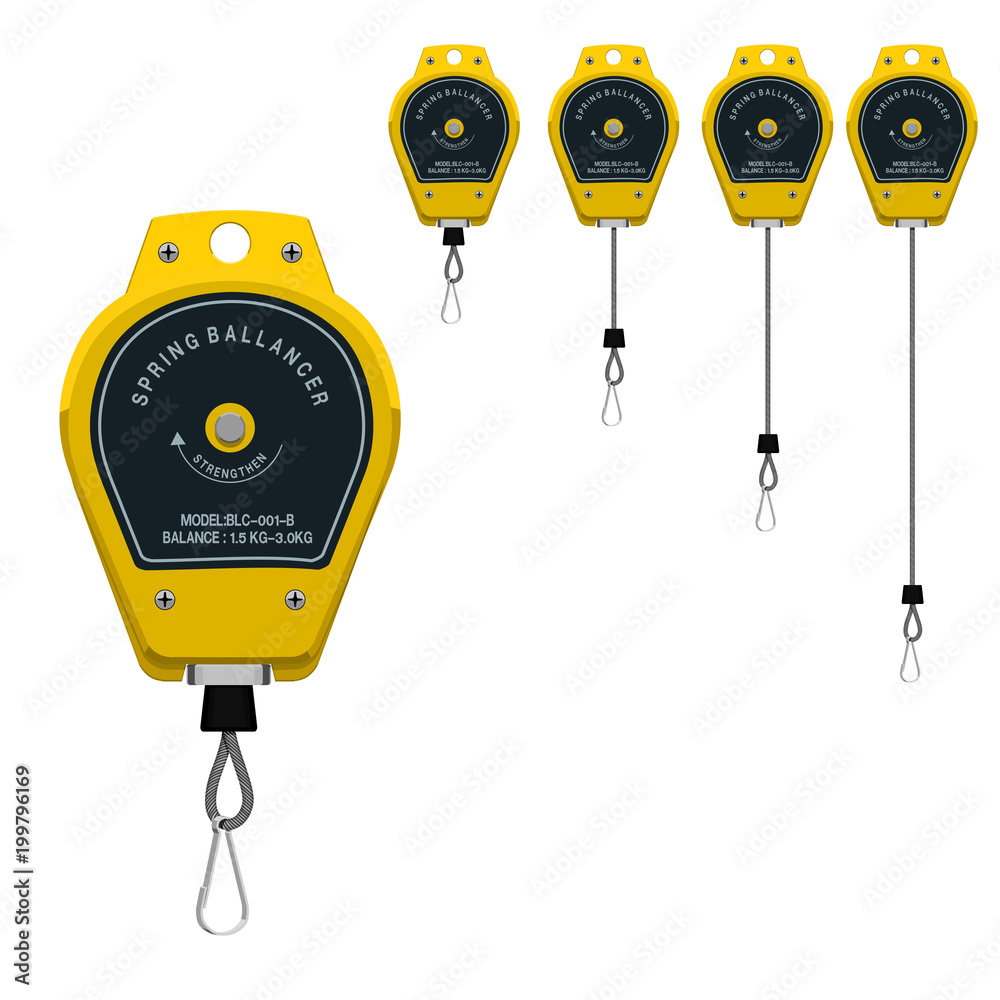Set of spring balancer on transparent background.It's used for hanging ...