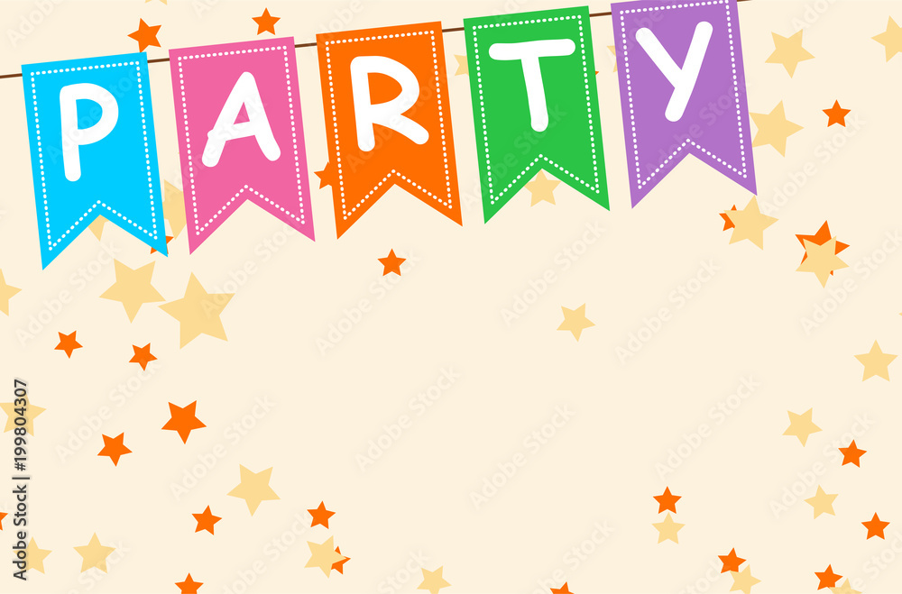 card your party with gifts, balloons, ice cream and hat for design ...