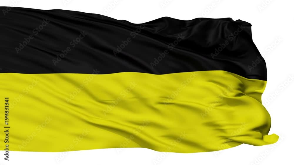 Munich flag, city of Grenada, realistic animation isolated on white ...