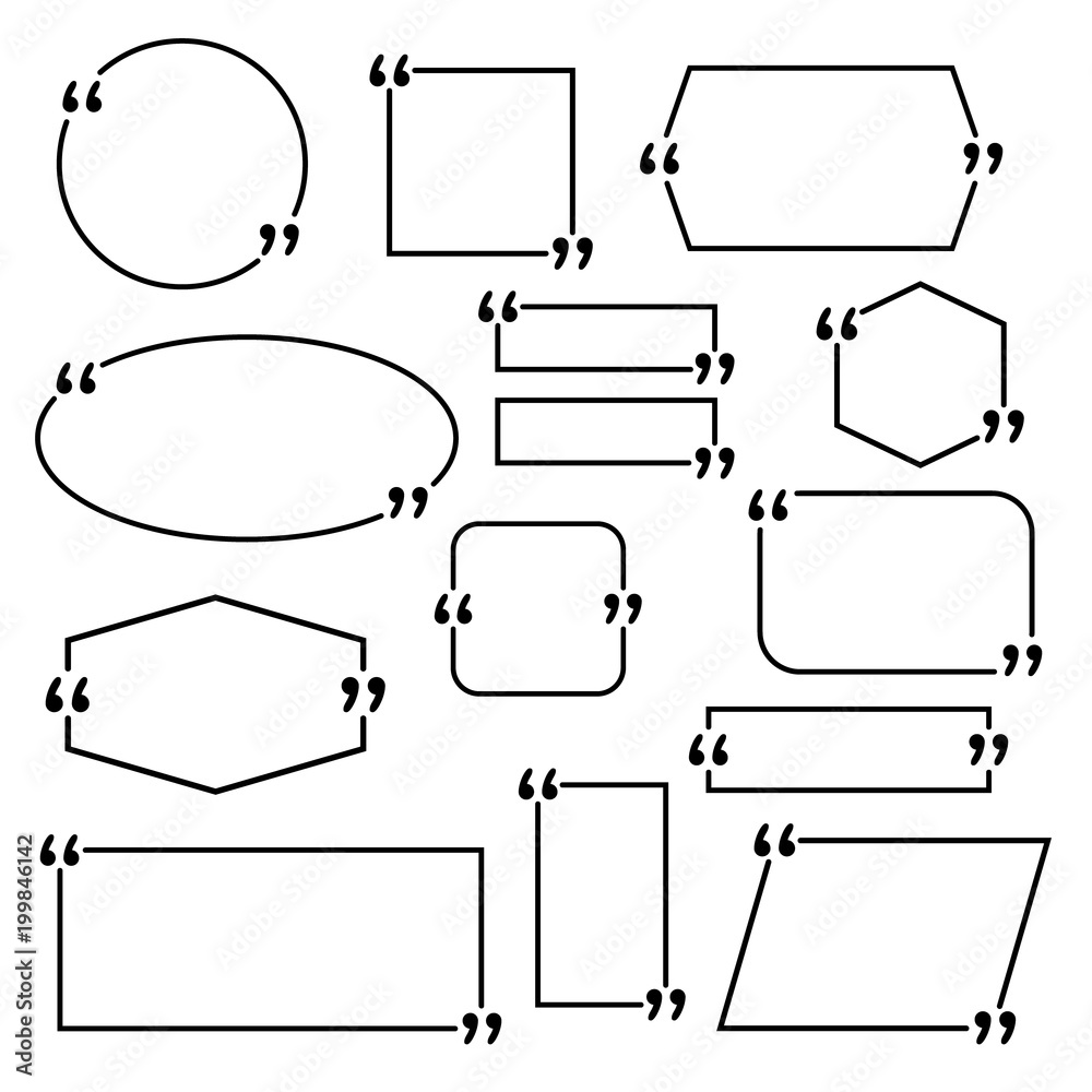 Quote frames. Blank template with print information design quotes ...