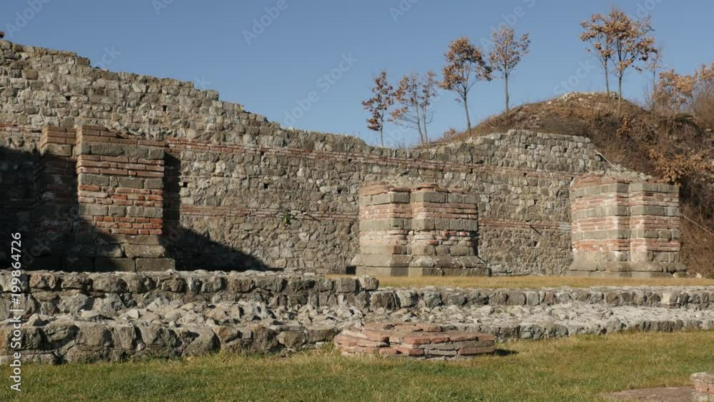 Ancient Roman complex of palaces and temples Felix Romuliana built by ...
