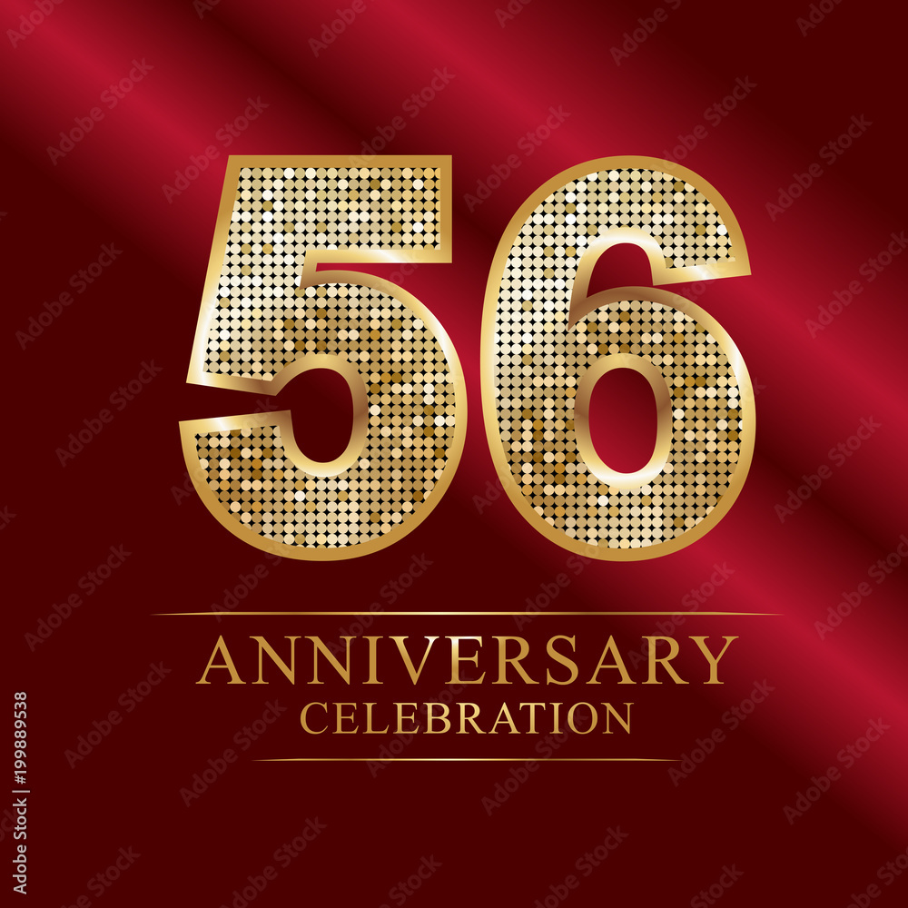 anniversary celebration logotype. 56th anniversary logo.disco numbers ...