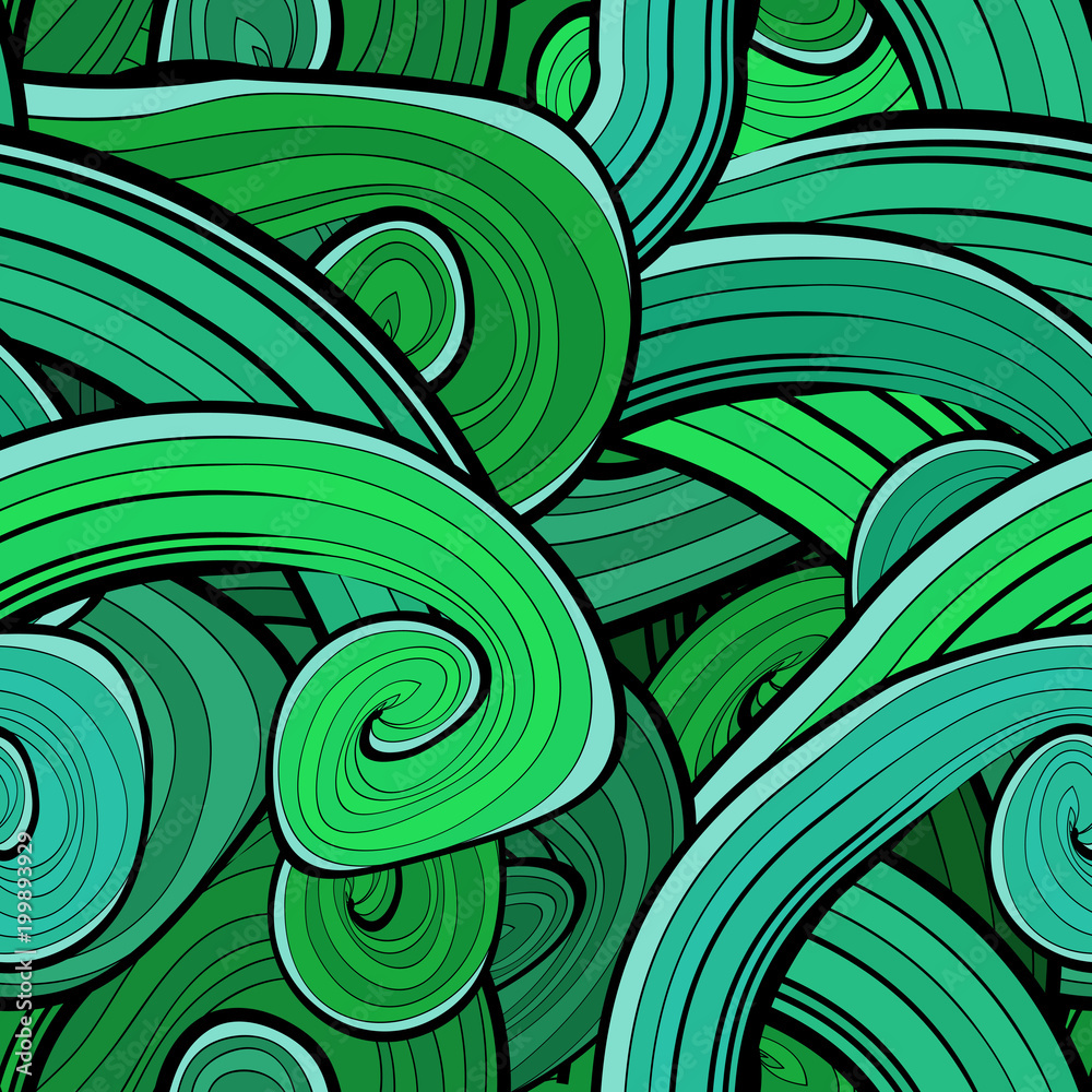 Seamless wave pattern background and green wavy texture. Abstract ...
