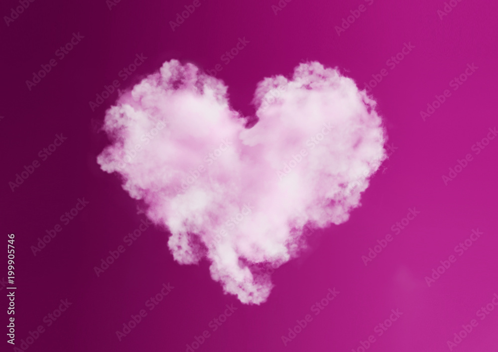 Pink Heart Clouds