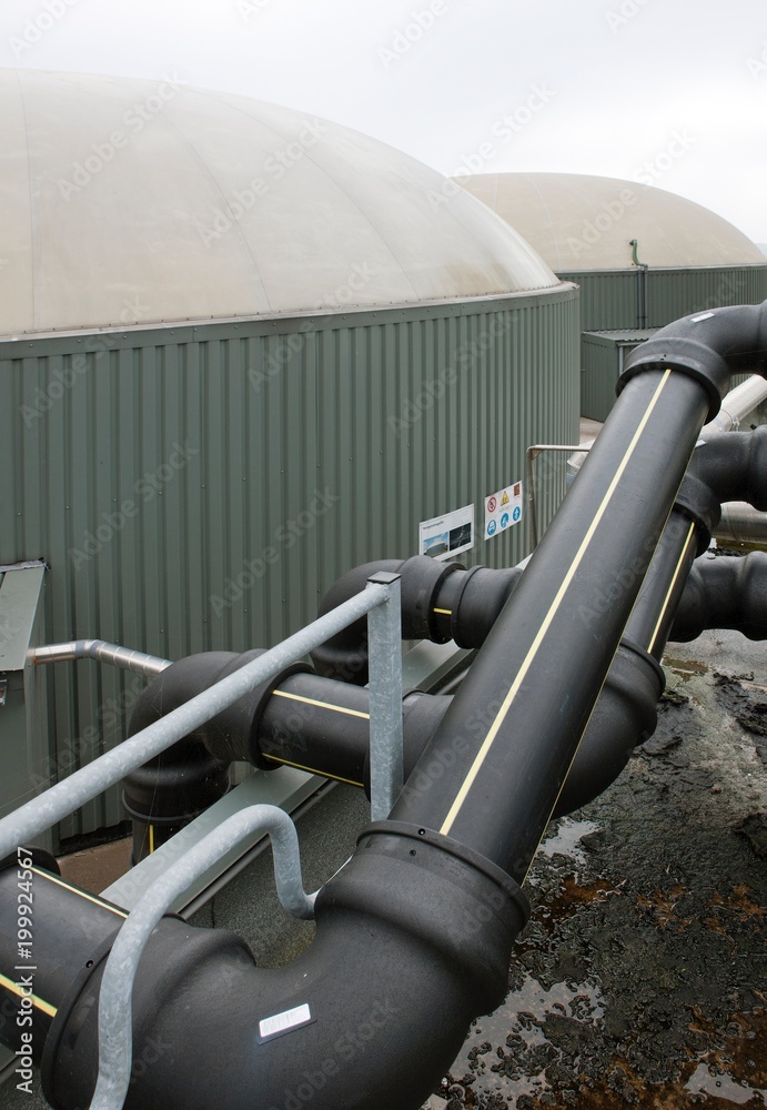 Bio digester. Silo. Green Energy Stock Photo | Adobe Stock