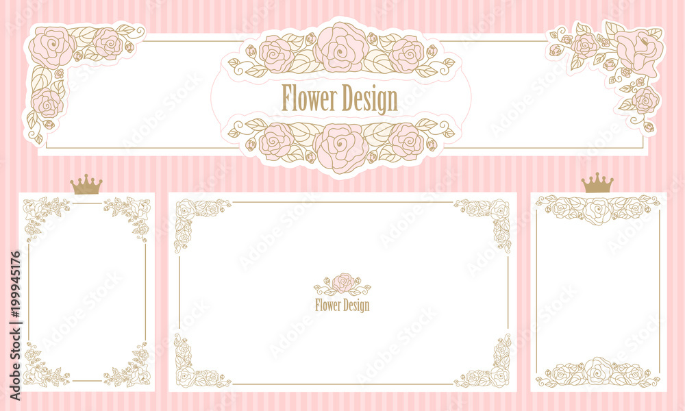 Pink Vintage Border Templates