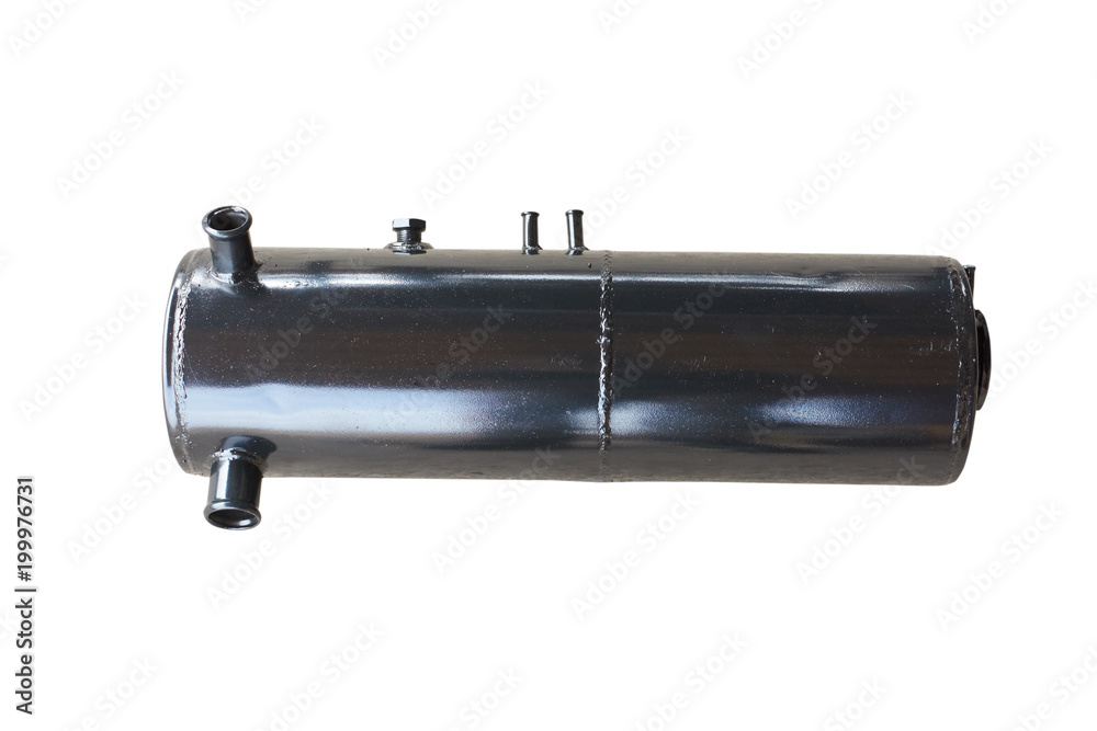 metal expansion tank of a truck on an isolated white background Stock ...