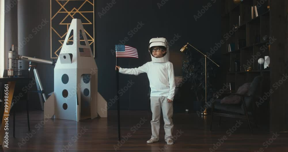 CINEMAGRAPH - seamless loop. Cute little dreamer kid boy wearing ...