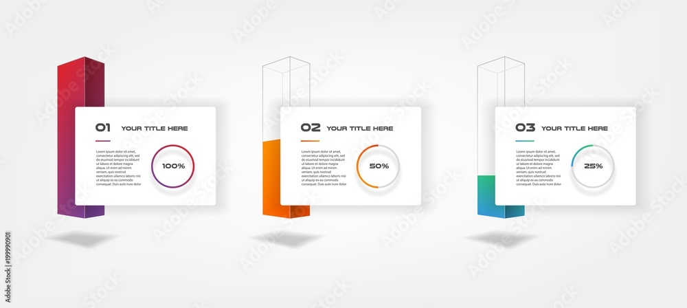 3d blocks infographics step by step. Element of chart, graph, diagram ...