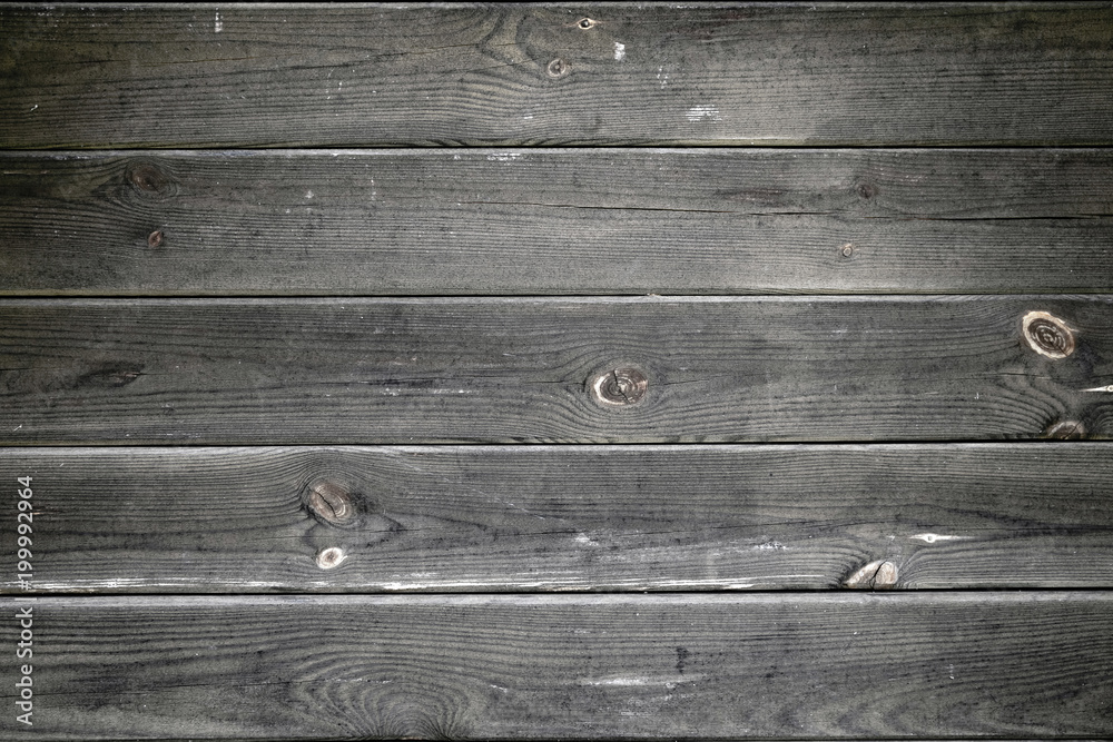 Black vintage wooden boards background. Aged cracked ligneous texture ...