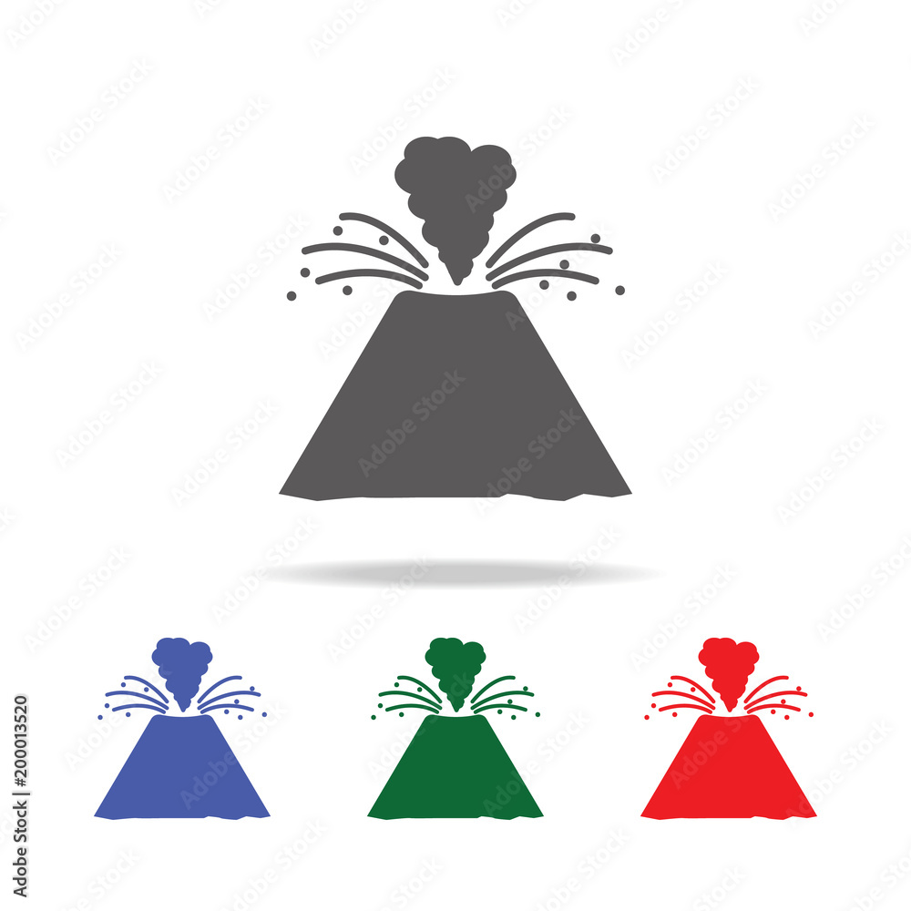 volcano icon. Elements of desister multi colored icons. Premium quality ...