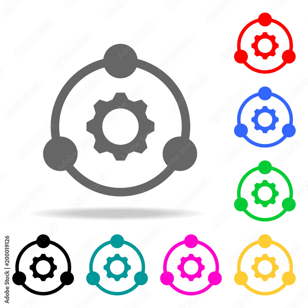 joint idea engine icon. Elements of teamwork multi colored icons ...