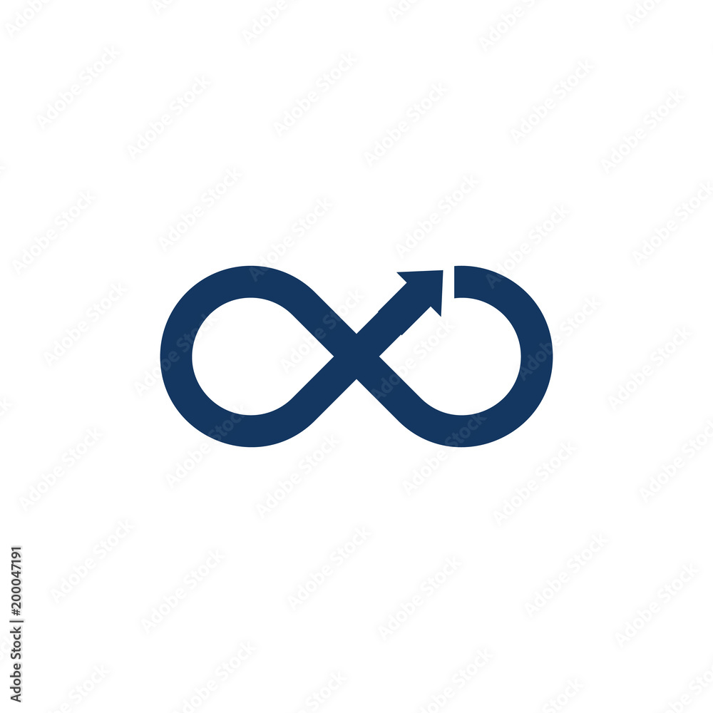 Infinity Arrow Logo Icon Design Stock Vector | Adobe Stock