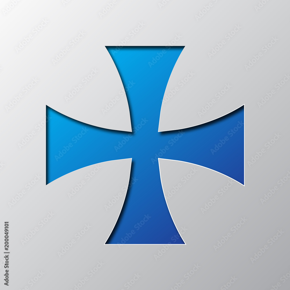 Choppers cross icon carved from paper. Vector illustration. Stock ...
