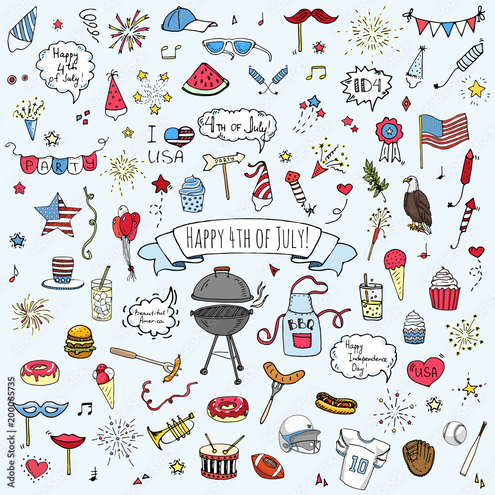 4th Of July Bbq Cartoon