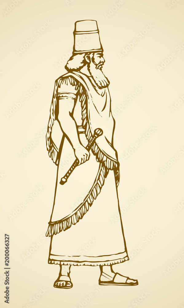 Golden Idol of Nebuchadnezzar. Vector drawing vector de Stock | Adobe Stock