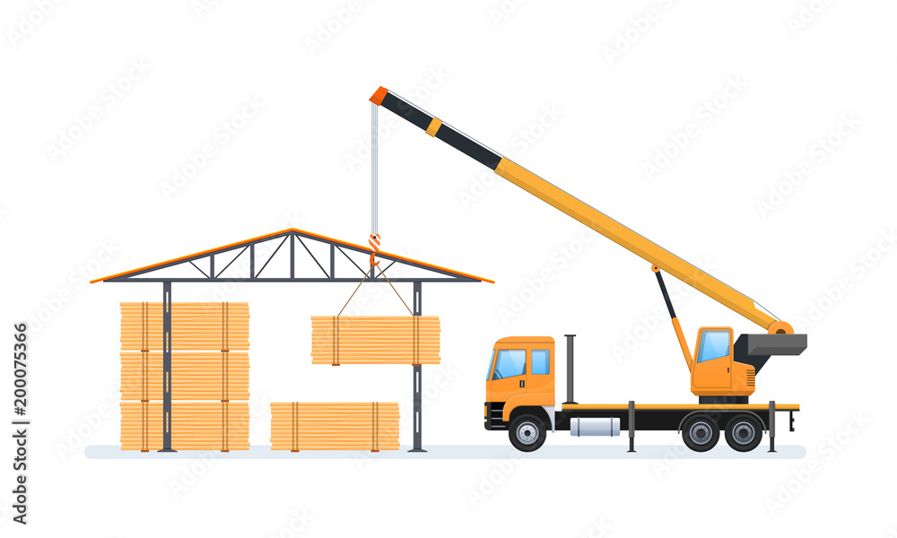 Wood production, forestry. Machine for loading and unloading in ...