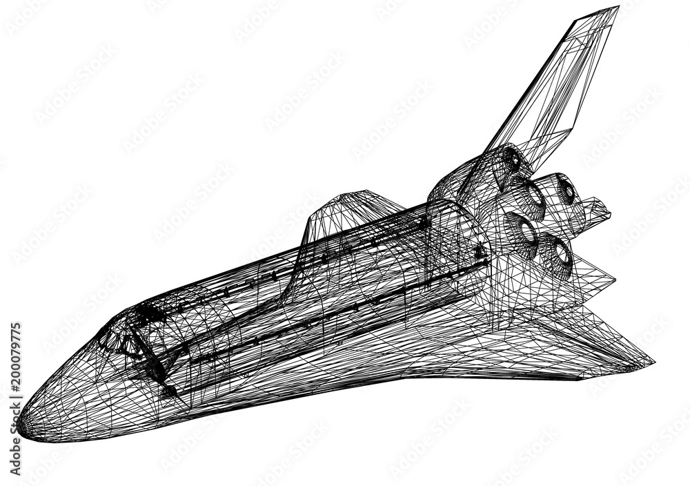 Space Shuttle Scale Drawing