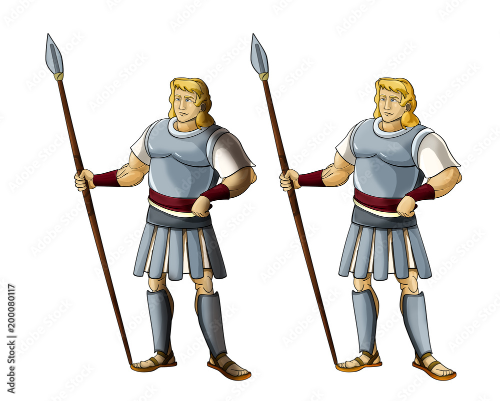 Cartoon Greek Soldier