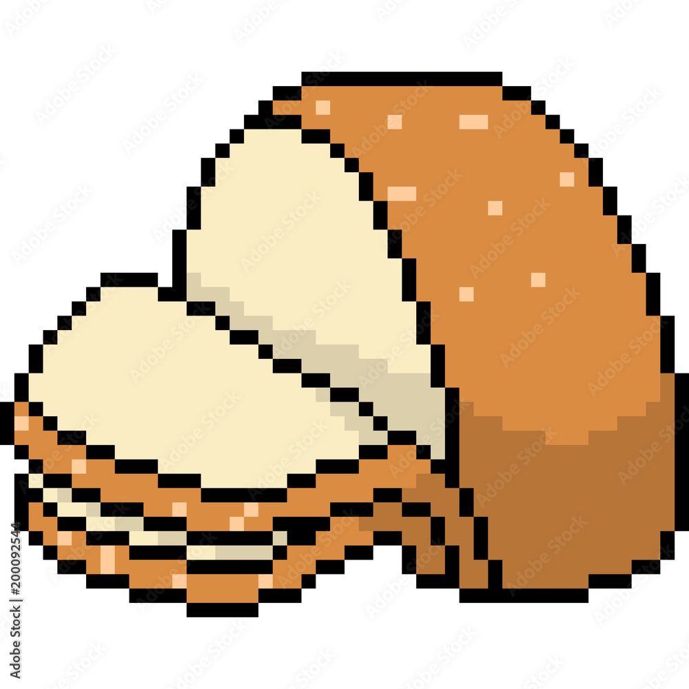 vector pixel art bread Stock Vector | Adobe Stock