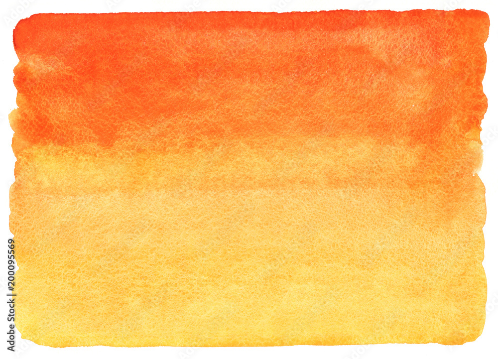 Fire, flame or sunset colors watercolor abstract background. Red ...