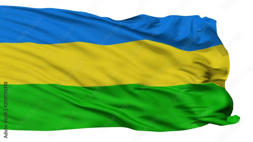 Hatillo flag, city of Puerto Rico, realistic animation isolated on ...