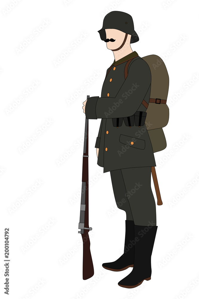 Cartoon German Soldier Ww1