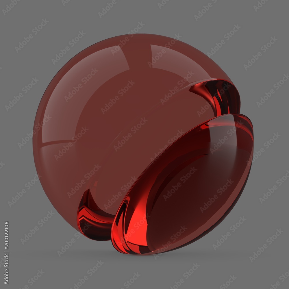 Red glass Stock 3D asset | Adobe Stock
