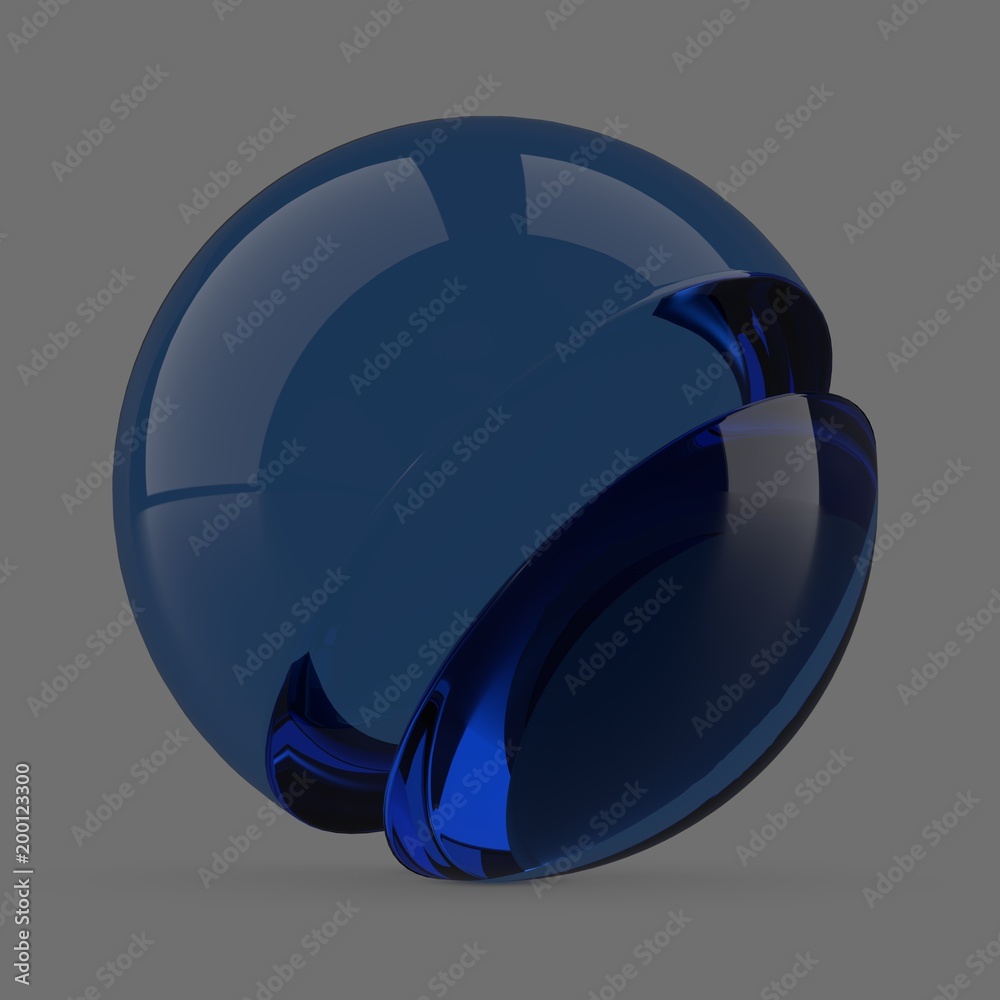 Blue glass Stock 3D asset | Adobe Stock