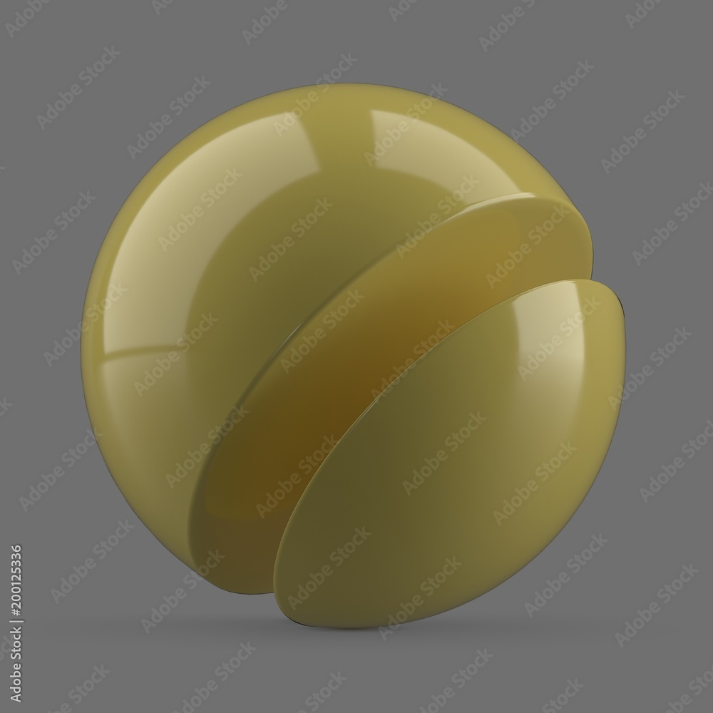 Yellow plastic Stock 3D asset | Adobe Stock