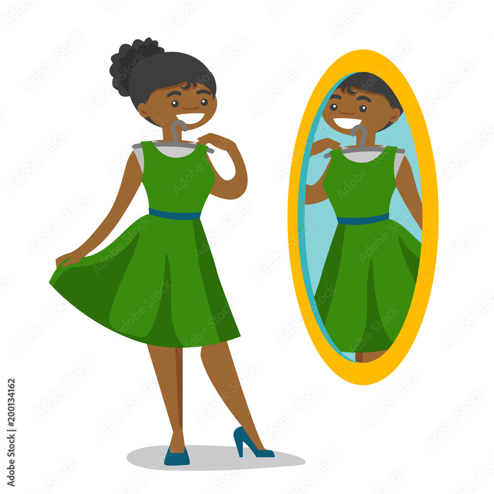 Woman Getting Dressed Clipart