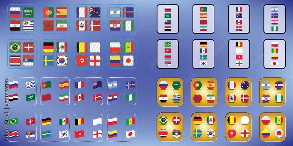 Vector flags of the country. Information graph of the flags of the ...