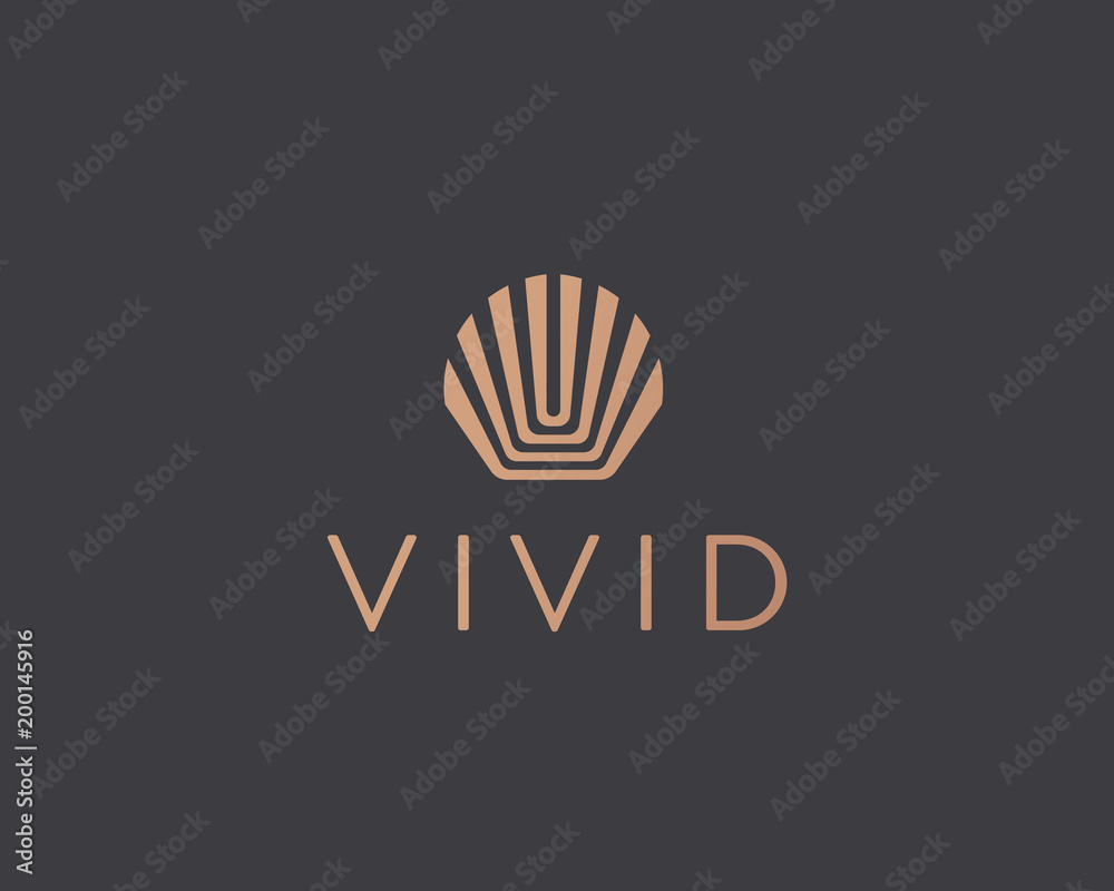 Abstract shell flower sun logo design. Premium crown king vector ...