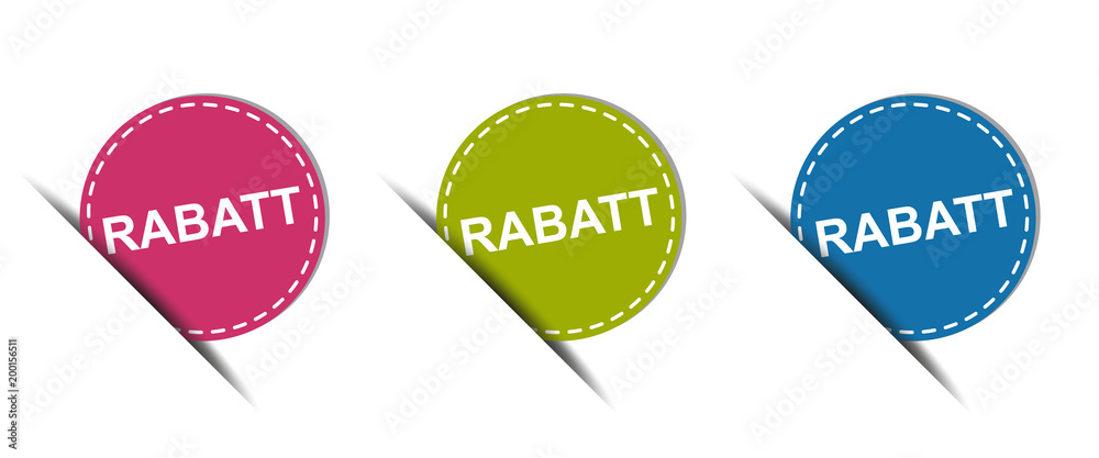 Rabatt Web Button - Vektor Icons Stock Vector | Adobe Stock
