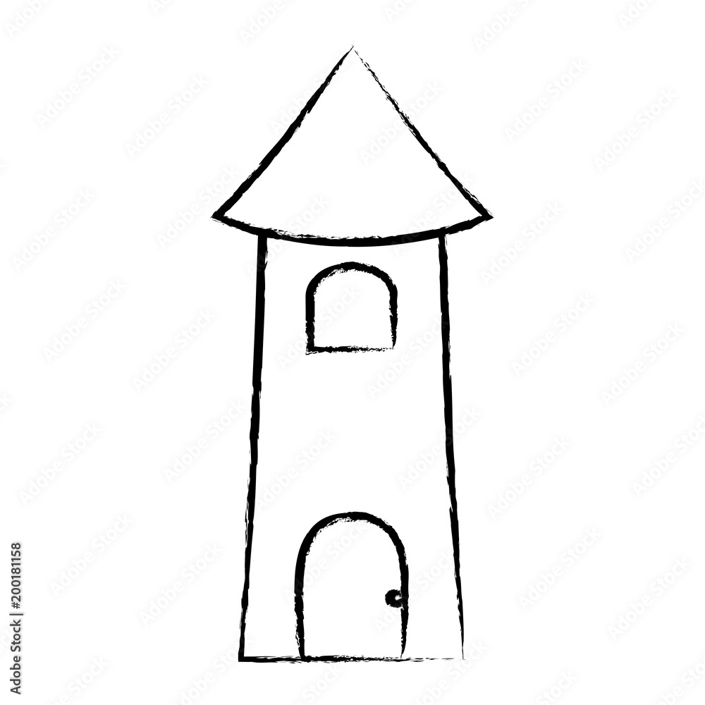 Castle Tower Outline