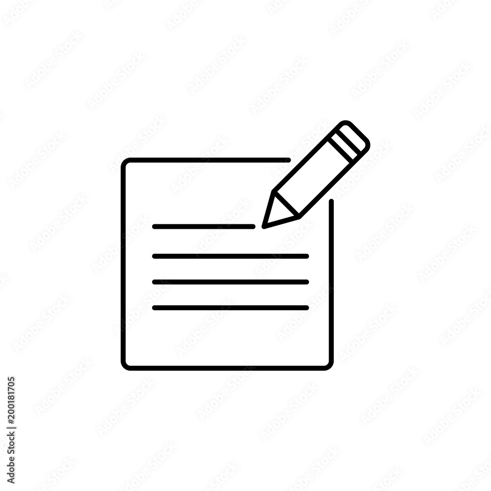 pen writes on paper icon. Element of simple icon for websites, web ...