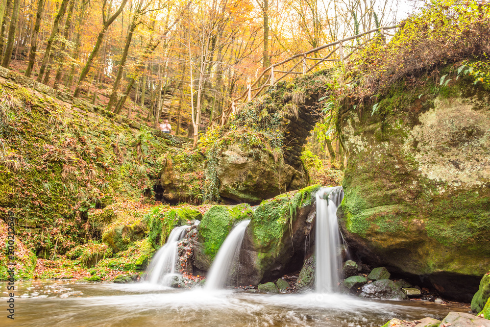 Schiessentumpel Waterfall, Mullerthal Trail, Luxembourg Stock Photo ...