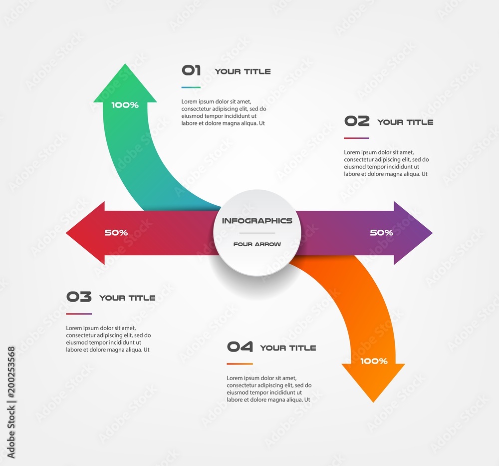 Arrows infographics step by step. Element of chart, graph, diagram with ...