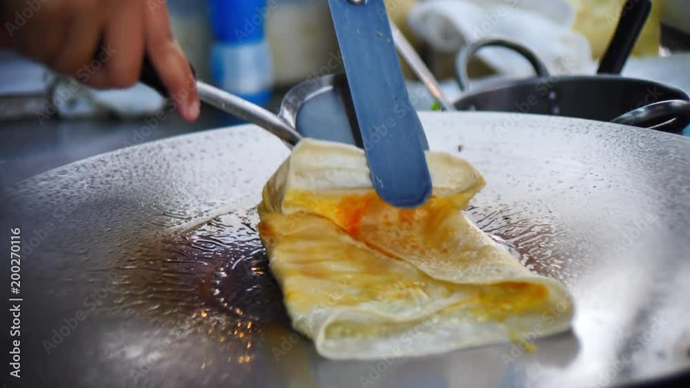 Roti, southern flat bread cooking thai street food, Thailand Stock ...