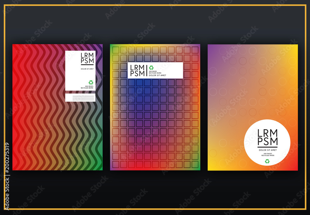 3 Notebook Cover Layouts Stock Template | Adobe Stock