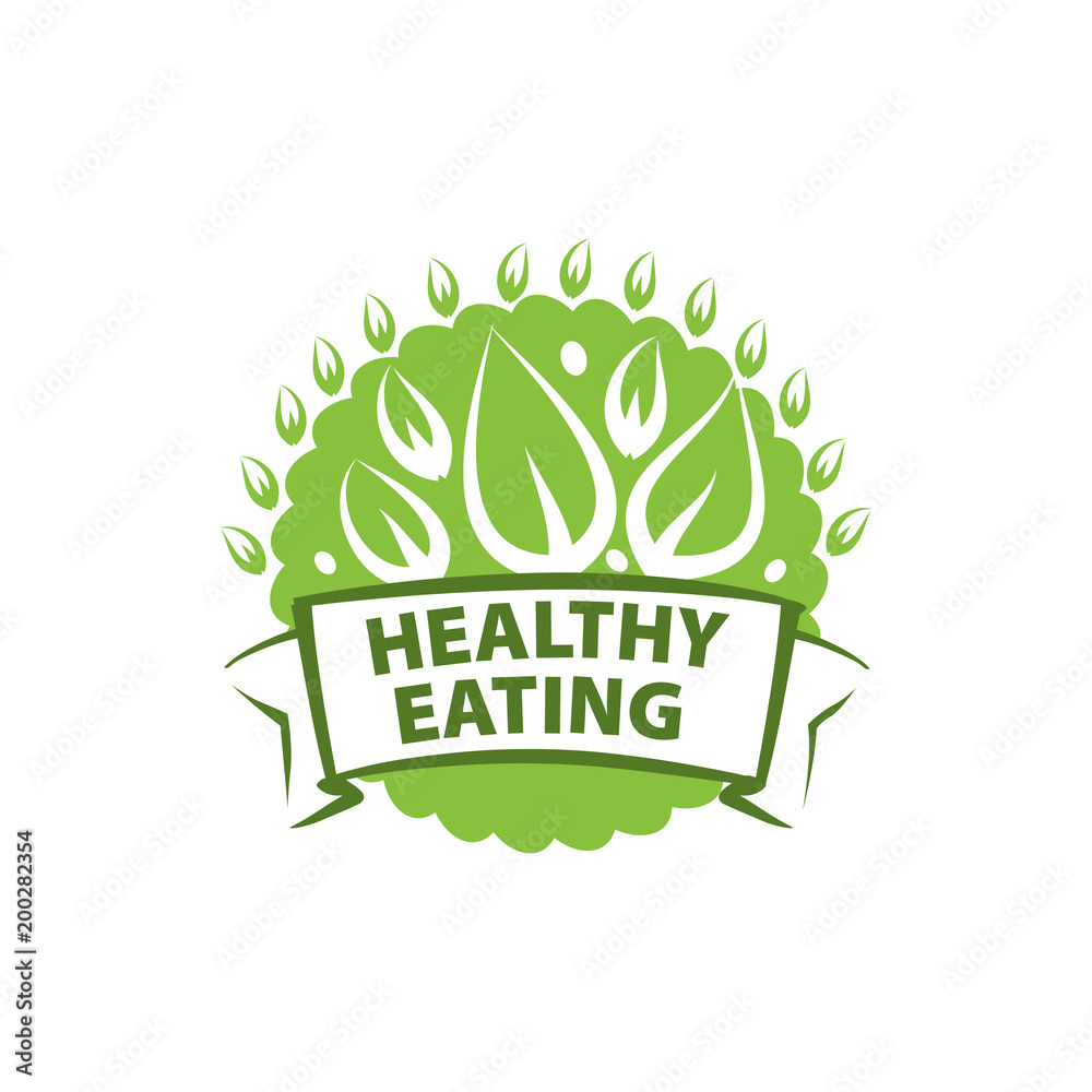 vector logo healthy eating Stock Vector | Adobe Stock