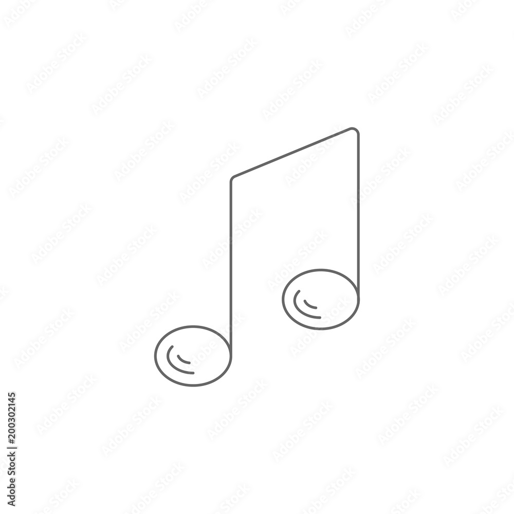 Music note icon. Simple element illustration. Music note symbol design ...