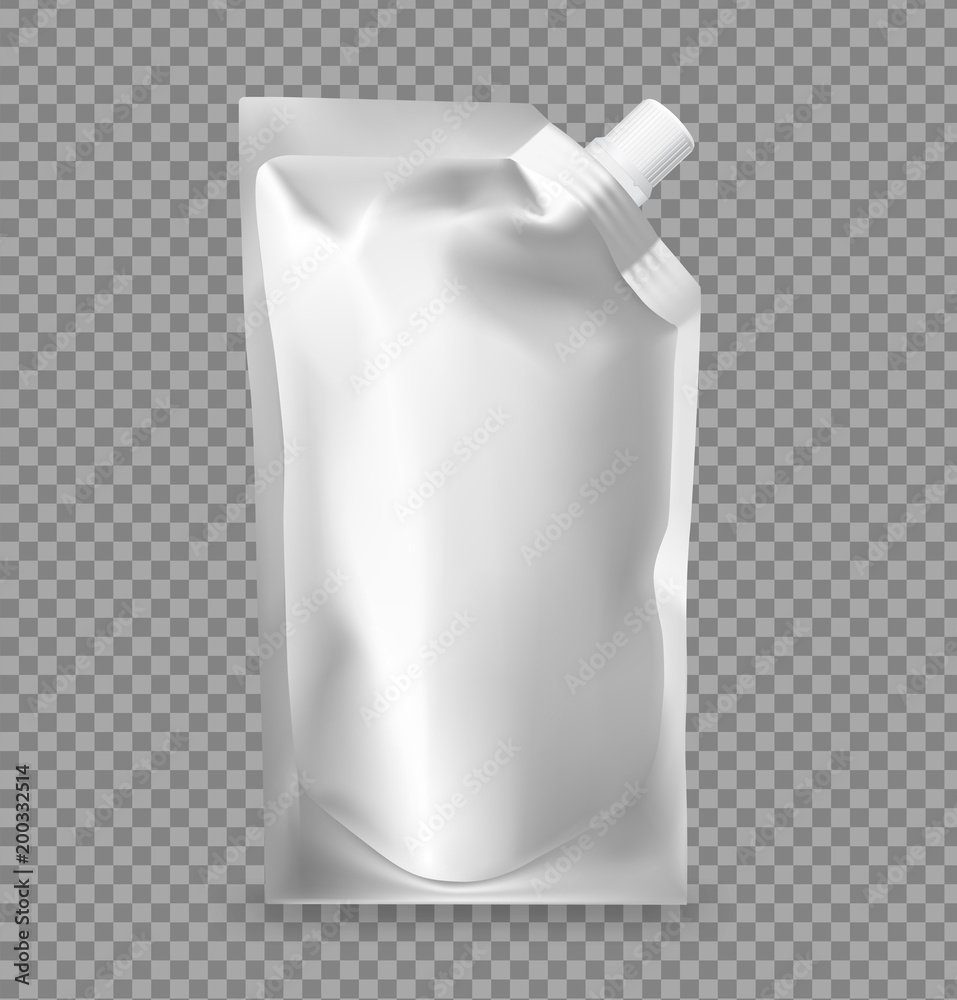 Pouch pack isolated on transparent background. Front view. Vector ...