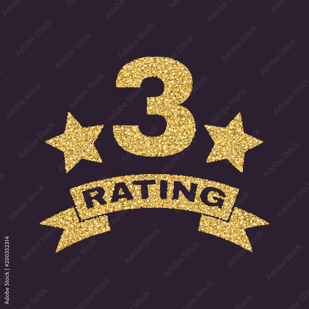 The third place rating icon. Ranking and classification, third place ...