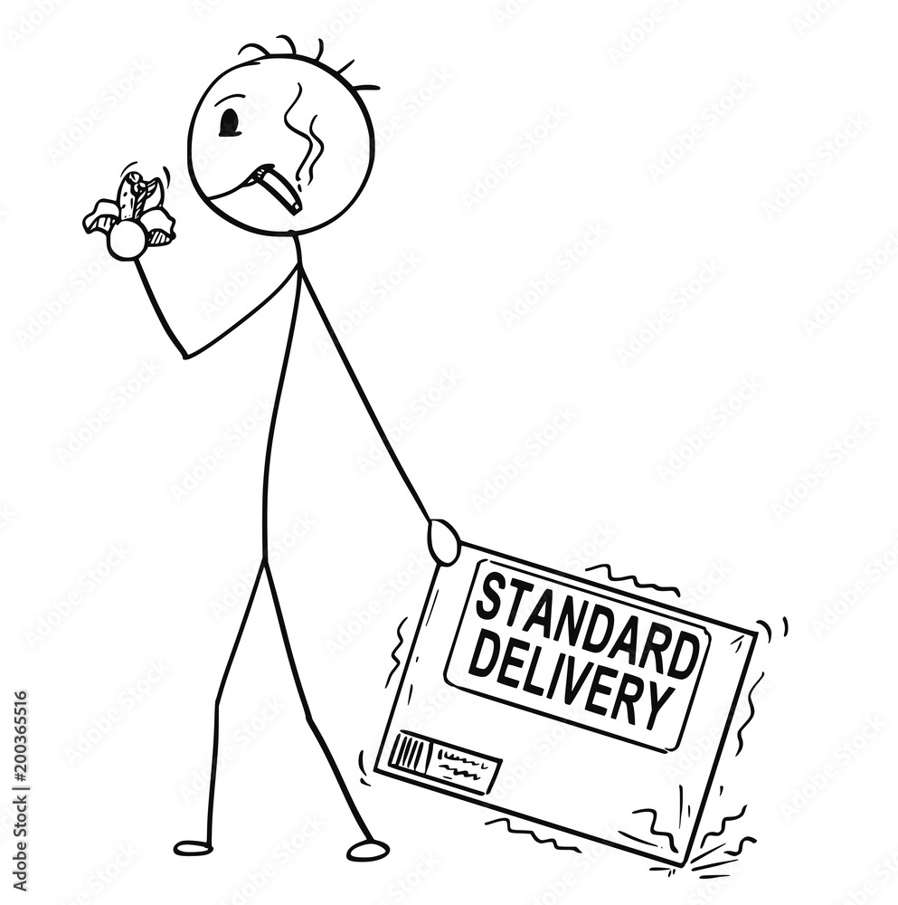 Cartoon stick man drawing conceptual illustration of bad and ...