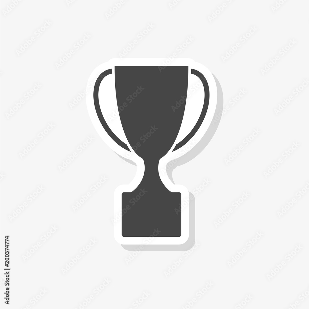Trophy sign sticker, Trophy Cup Flat Icon, simple vector icon Stock ...